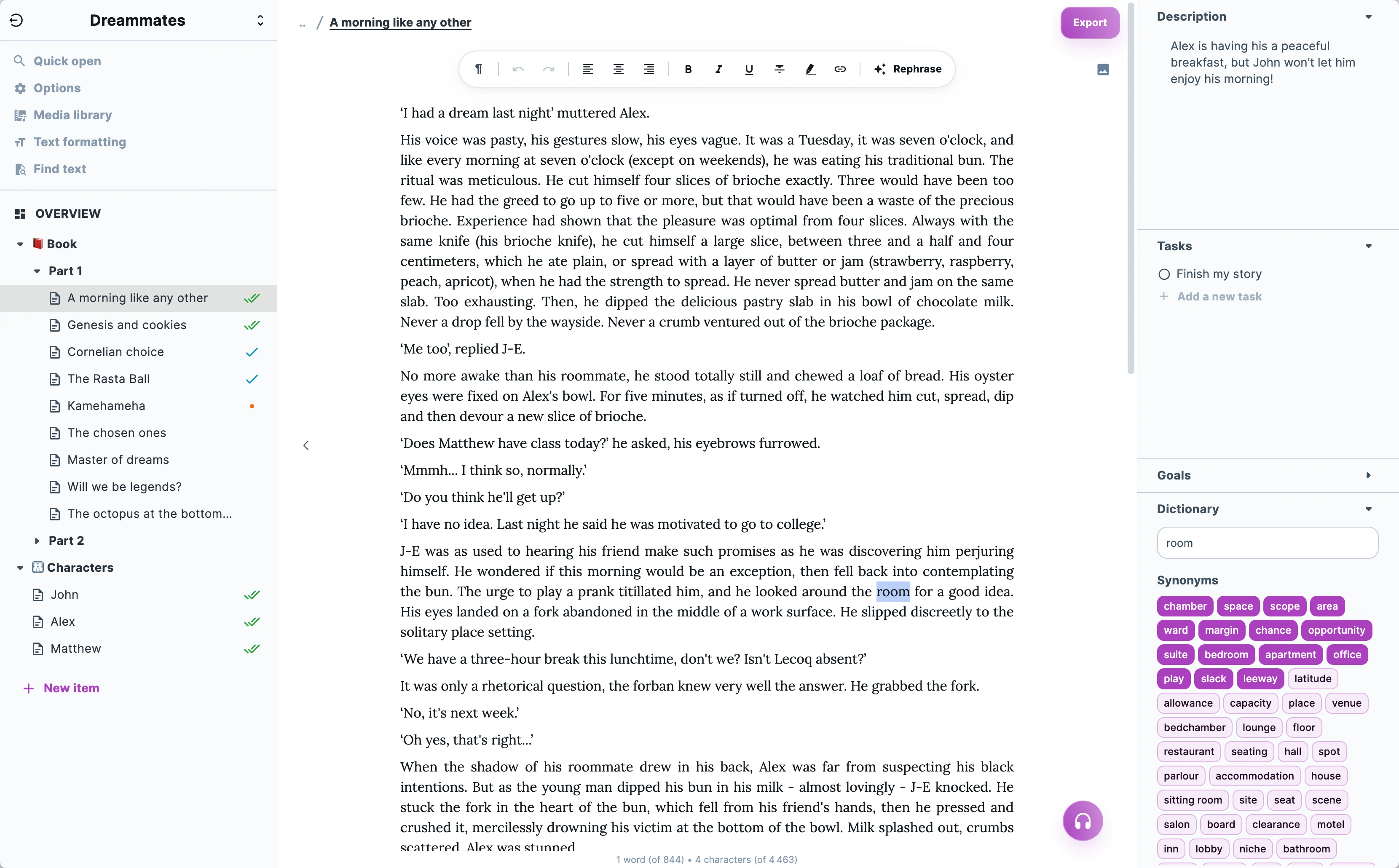 Talers • Collaborative writing app with AI assistance